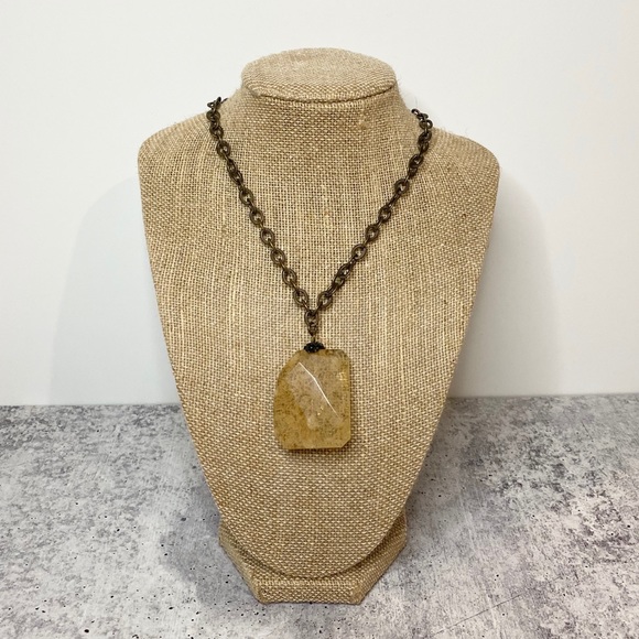 Jewelry | Vintage Chain With Large Stone Necklace | Poshmark